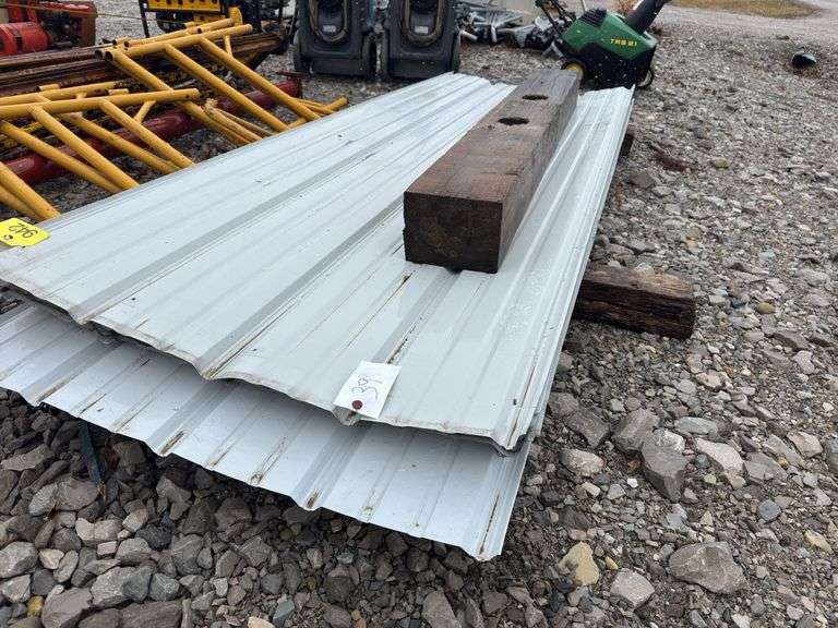 11 Sheets Used Metal 8’ - Langham Auctioneers