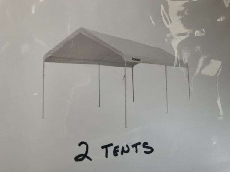 (2) 10’x20’ Party Tents, 6 Legs Per Tent, Shop Built Storage Box ...