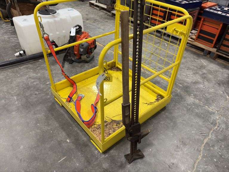 Man Basket for Fork Lift/Telehandler, Basket size is 3’ wide X 3’ long ...