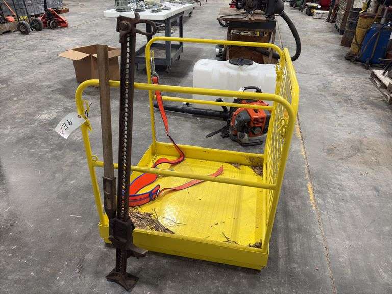 Man Basket for Fork Lift/Telehandler, Basket size is 3’ wide X 3’ long ...