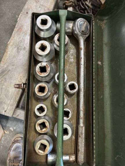 3/4” S&K Socket Set, Incomplete Set, 14 Sockets Short Extension and ...