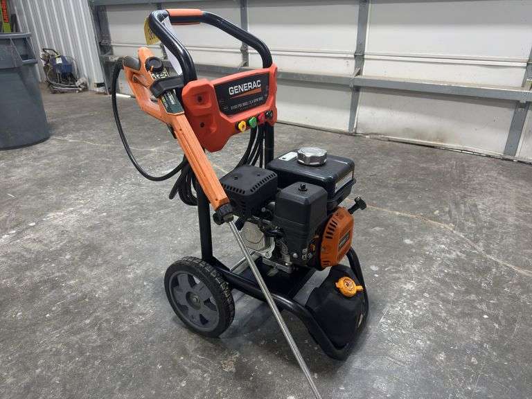 Generac 3100 PSI Power Washer, 2.4 GPM, (5) Unused Tips, Soap Reservoir ...
