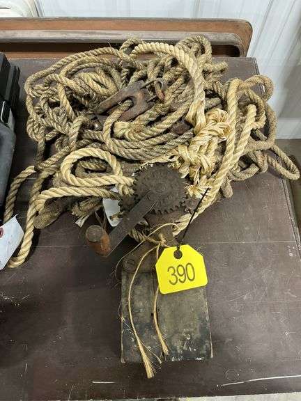 Antique Rope Maker, Rope And Antique Pulley, Rope Maker patent date Nov ...