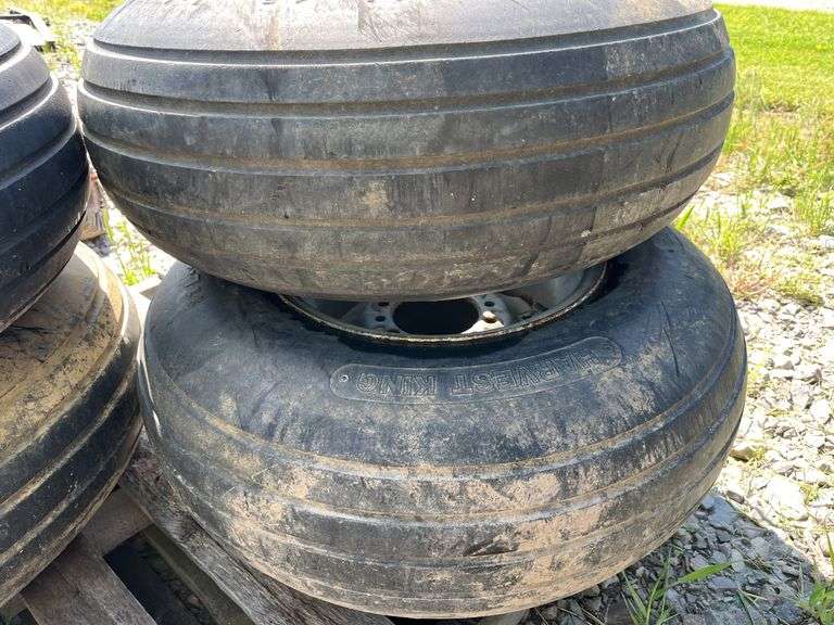 (4) Harvest King Farm Wagon 11L-15 Tires and Rims, 12 Holes Rims, Tires ...