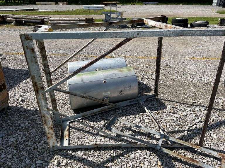 Fuel Tank Stand, (2) 104 Gallon Stainless Steel Diesel Fuel Tanks ...