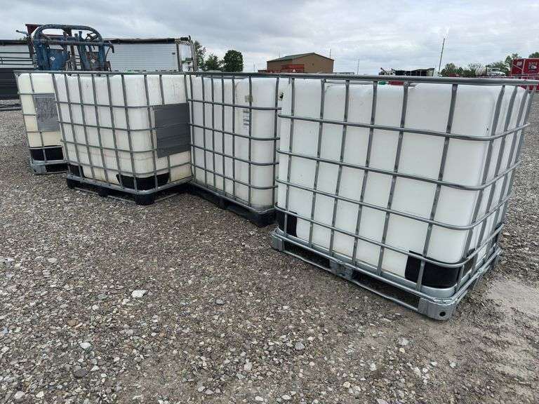 (4) Chemical Totes And Frames - Langham Auctioneers
