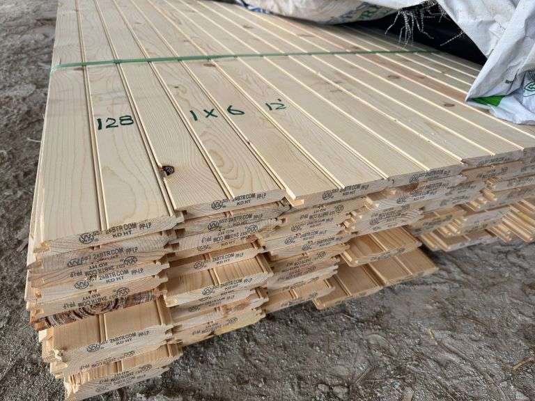 (128) 1X6 X12’ Tongue And Grove, Beaded/ V Groove Cabin Grade ...