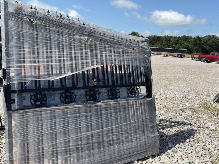 MMS 14’ Swinging Ornamental Gates, 89” tall on one end and 77” tall on ...