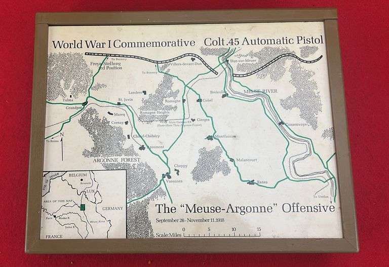 Colt M1911 WW1 The Meuse-Argonne Offensive Commemorative .45 Auto ...