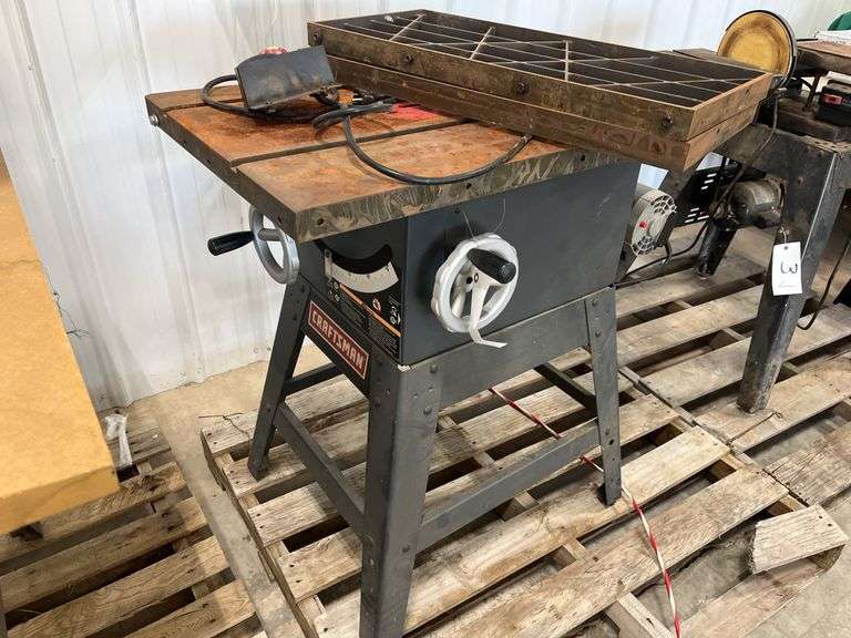 Craftsman 10” Table Saw On Stand, With Table Extensions, Condition ...