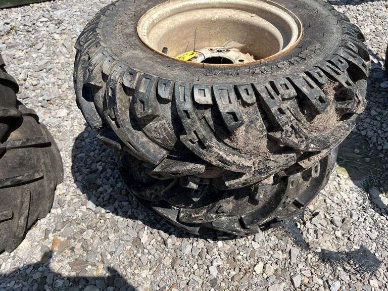 Carlisle Mud Wolf AT25x8-12 Tires and Rims, 80% Tread Deep Tread, 5 ...