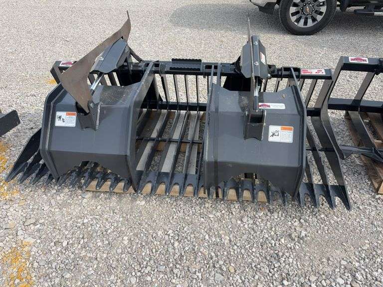 Unused Stout HD 82-3 Rock Grapple, w/skid steer quick attach, 82” wide, standard flow, AMERICAN ...