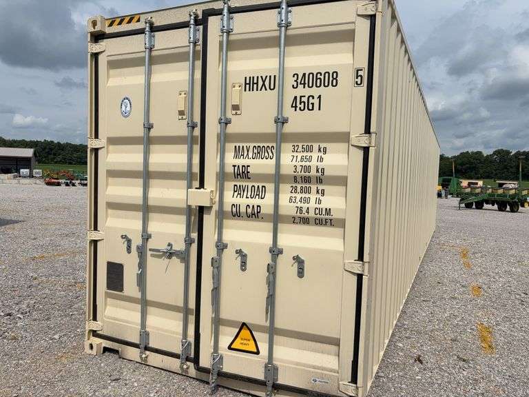 Unused 1 Trip 40’ Super Heavy Storage Container, Beige Color, Seals And ...