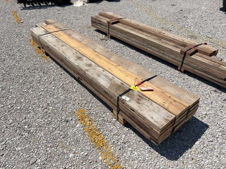 9pcs 2x8x10’ & 7 pcs 2x8x9’ Used Pine Lumber (Clean) - Langham Auctioneers