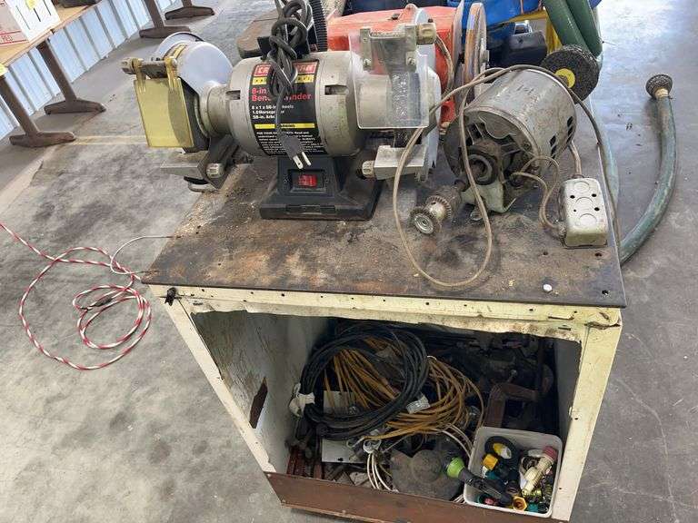 Steel Top Work Bench Measures 29” x 25.5”, Shopmade Grinder, Craftsman ...