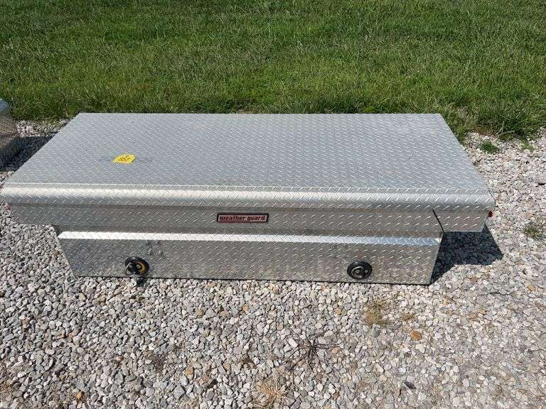 Weatherguard Truck Tool Box, Full Size Box, Tread Plate Aluminum, Keys ...
