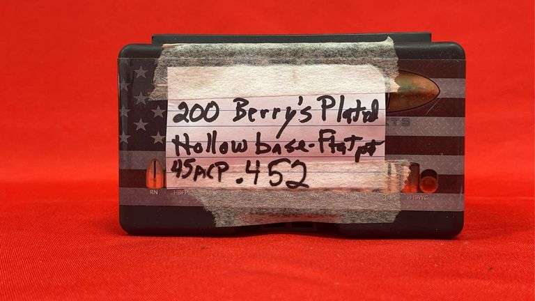 (200+-) Berry's 45 ACP 200 Gr Hollow Base Flat Point Bullets - Langham ...