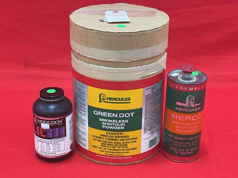 Hercules Green Dot, Hercules Herco Shotgun Powder, Hodgdon Lil'Gun, 7 1 ...