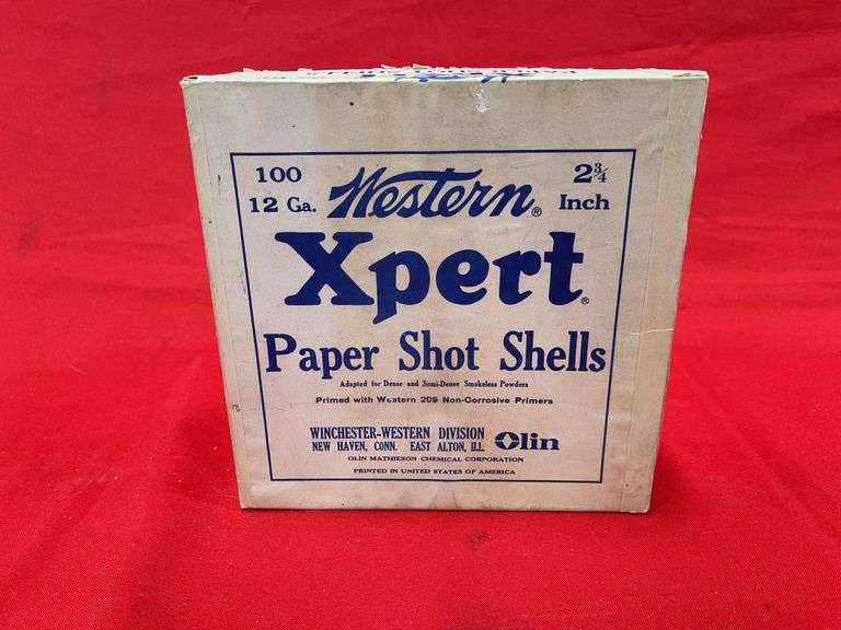 Vintage Western Xpert Paper Shot Shells Box 100ct (Box Only) - Langham ...