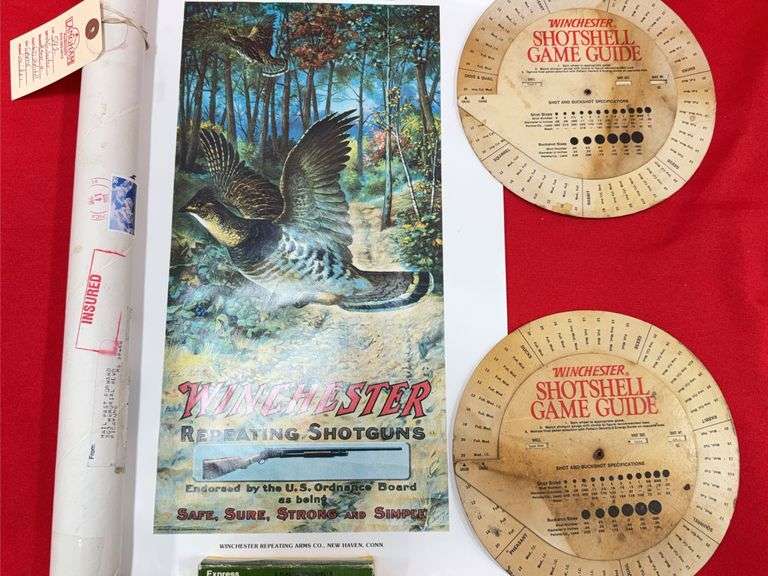 Winchester Poster And Shotshell Game Guide - Langham Auctioneers