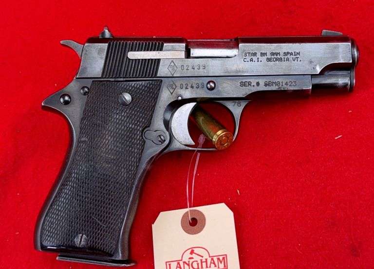 Star Model BM 9MM Pistol - Langham Auctioneers
