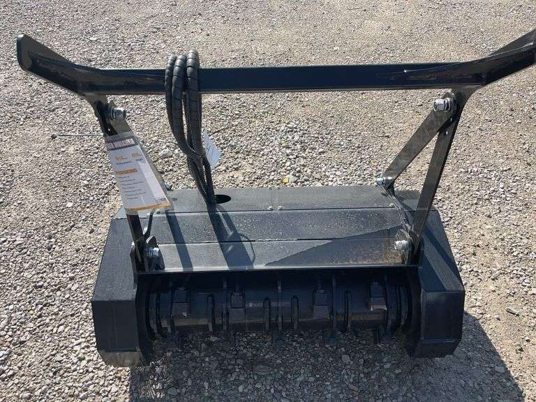Unused MMS GIYI Mini Skid Steer Drum Mulcher, Model GY-ML45, Working ...