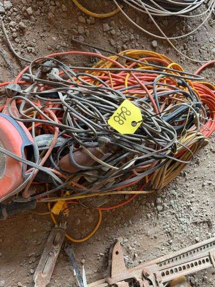 Group of Electrical Extension Cords, Trouble Lights, - Langham Auctioneers
