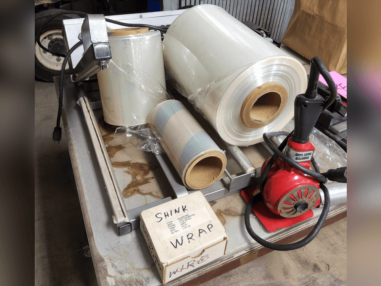 Group of shrink wrap items & shrink wrap tools SEE PICS - Lindsay ...