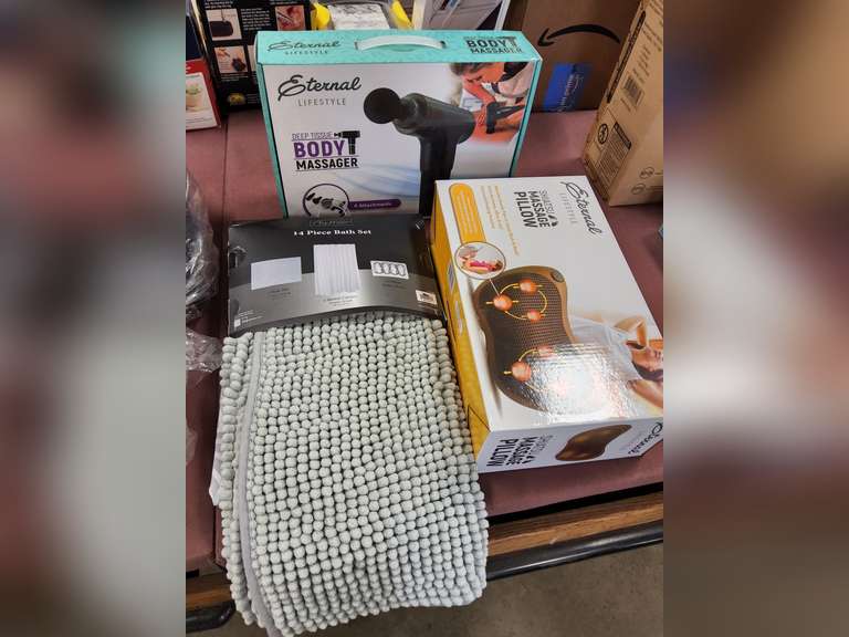 NIB Eternal deep tissue body massager, shiatsu massage pillow & Amy ...