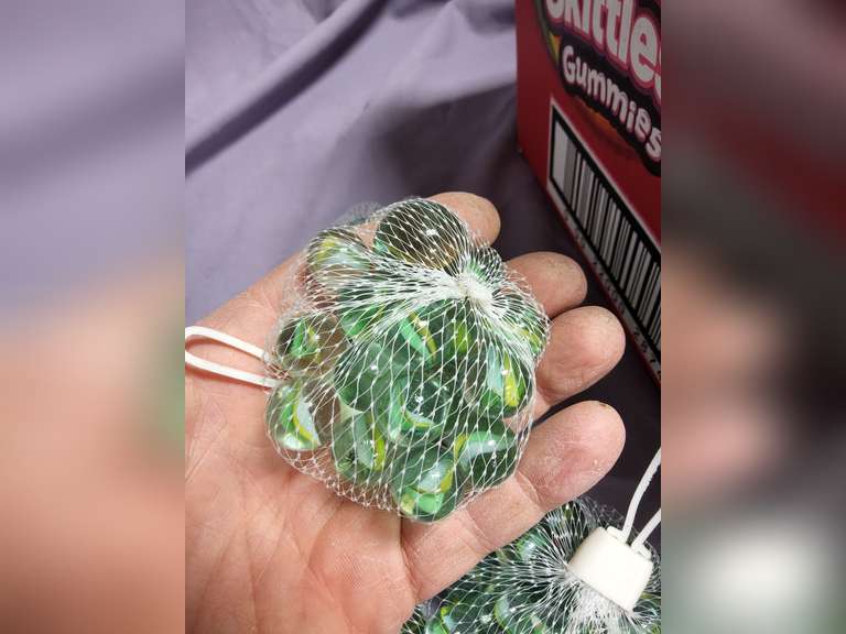 Flat of approx 10 marble sets (each set has small marbles & 1 big ...