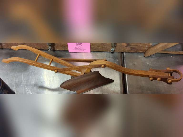 Small wood plow replica - Lindsay Auctions LLC