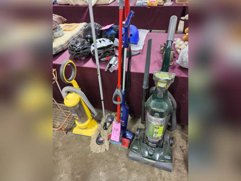 Group of vacuums & mops - Lindsay Auctions LLC