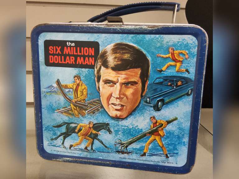 Vintage The Six Million Dollar Man lunch box with thermos - Lindsay ...