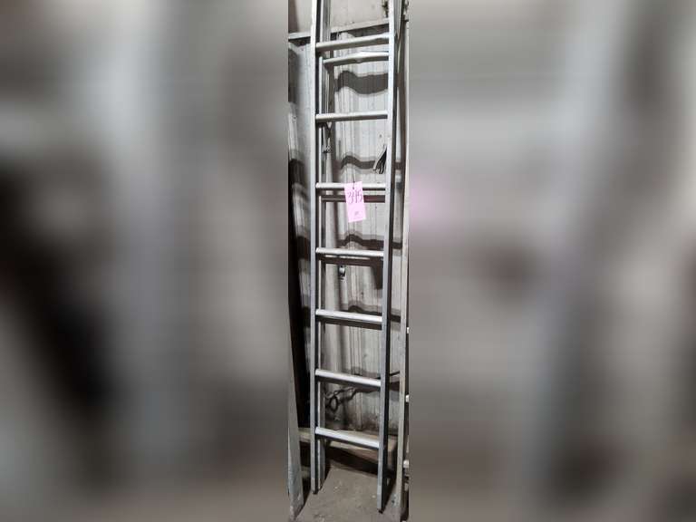 Approx 14ft alum extension ladder - Lindsay Auctions LLC
