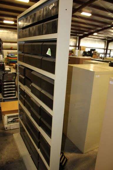 TALL FILE HOLDER 50" WIDE X 15" DEEP X 80" TALL - Lawler Auction Company