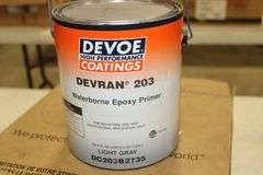 GALLONS DEVOE DEVRAN 203 WATERBORN EPOXY PRIMER - Lawler Auction Company