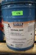 DEVOE DEVRAN 22V LOW VOC EXPOXY COATING 5GAL WHITE - Lawler Auction Company