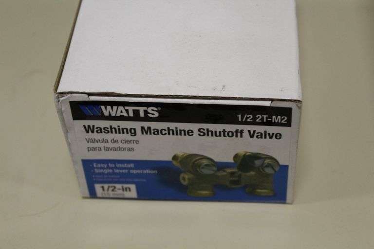 (2) WASHER BOXES, (1) WASHING MACHINE SHUT OFF VALVE - Lawler Auction ...
