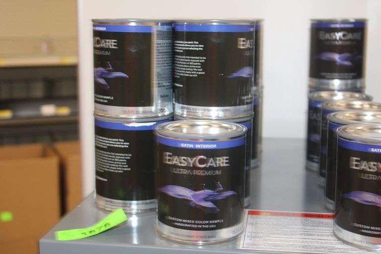 Assorted Easy Care Custom Mixed Color Sample Cans - Lawler Auction Company