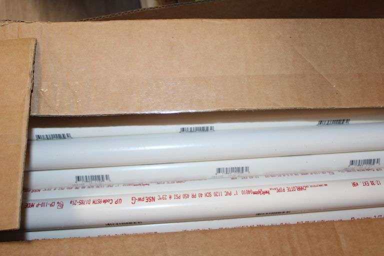 ASSORTED CASES CUT PVC 3/4"X2" 1"X2" 1 1/2"X2" 3PCS - Lawler Auction Company