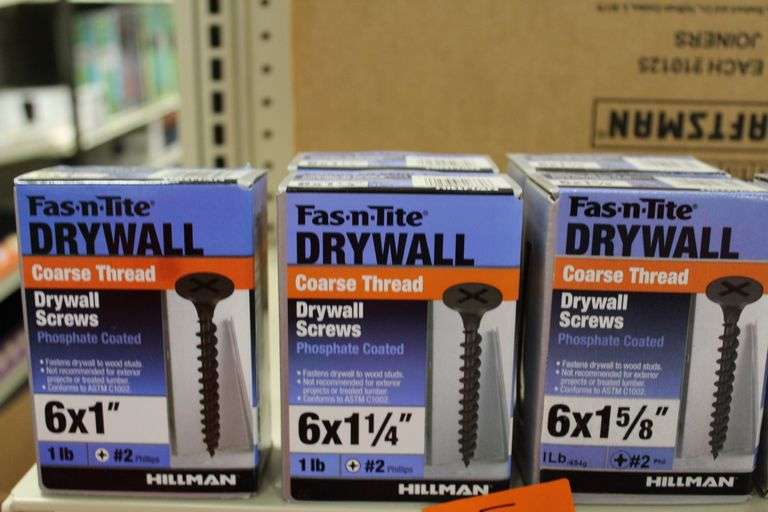 ASSORTED DRYWALL COURSE THREAD SCREWS - Lawler Auction Company