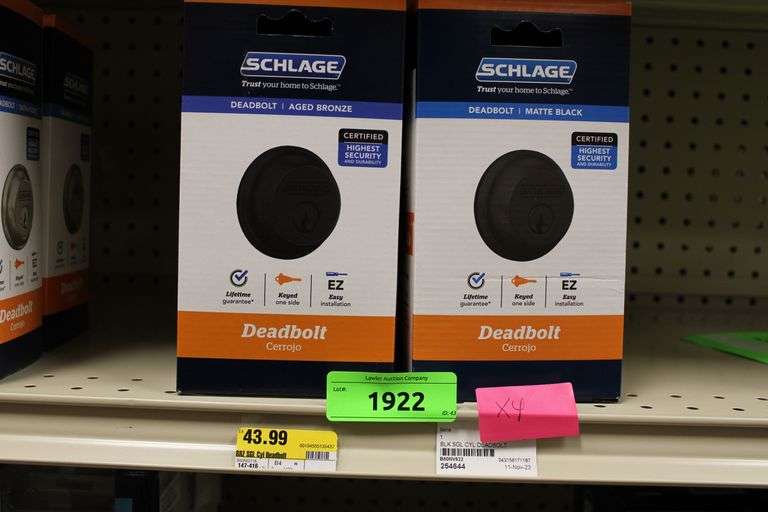 SCHLAGE DEADBOLT BRONZE/ BLACK - Lawler Auction Company