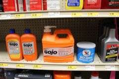 FIX-A-FLAT, RUSTOLEUM, INJECTOR CLEANER, GOJO, FAST ORANGE, TOWELS ...