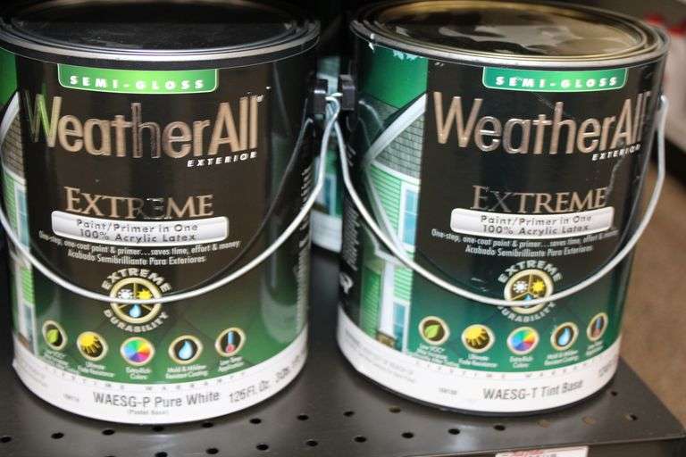 WEATHER ALL PAINT/PRIMER -gal CAN - Lawler Auction Company