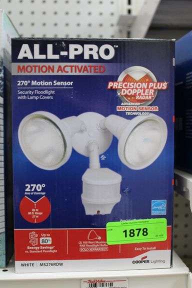ALL-PRO MOTION SENSOR SECURITY LIGHT - Lawler Auction Company