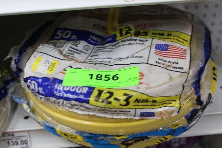 12-3 50' ROMEX WIRE - Lawler Auction Company