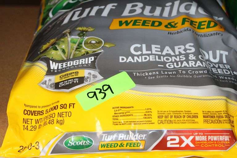 SCOTTS TURF BUILDER 1-14LB AND 3-12.5LB BAGS - Lawler Auction Company