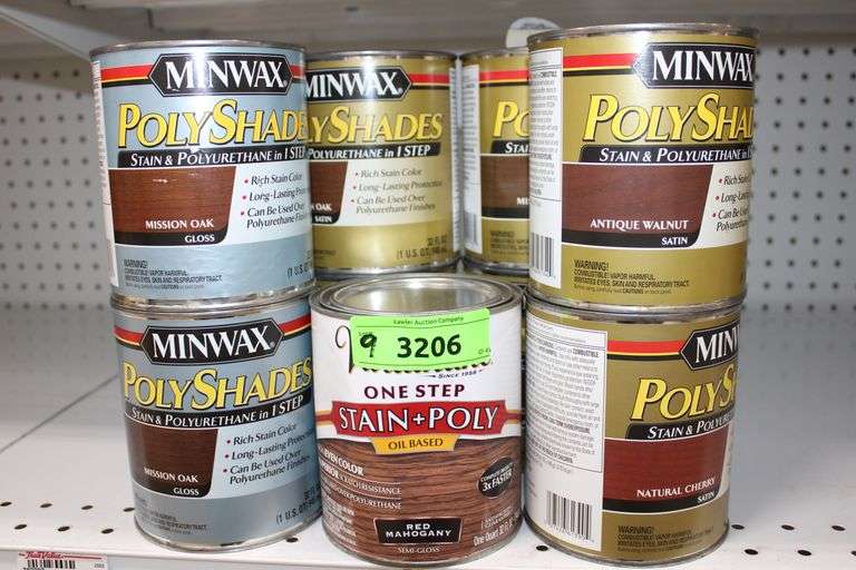 ONE STEP STAIN/POLY CANS -qt CANS - Lawler Auction Company