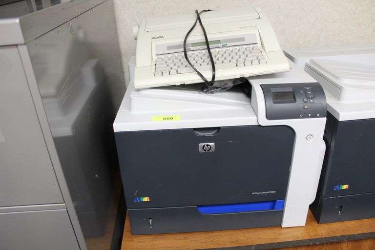 H.P. COLOR LASER JET CP4025 & ROYAL SCRIPTOR II TYPEWRITER - Lawler ...