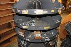 ROTATING HARDWARE BINS WITH HARDWARE IN BINS - Lawler Auction Company